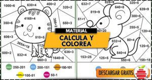 Calcula y colorea – Operaciones básicas - Material para Maestros