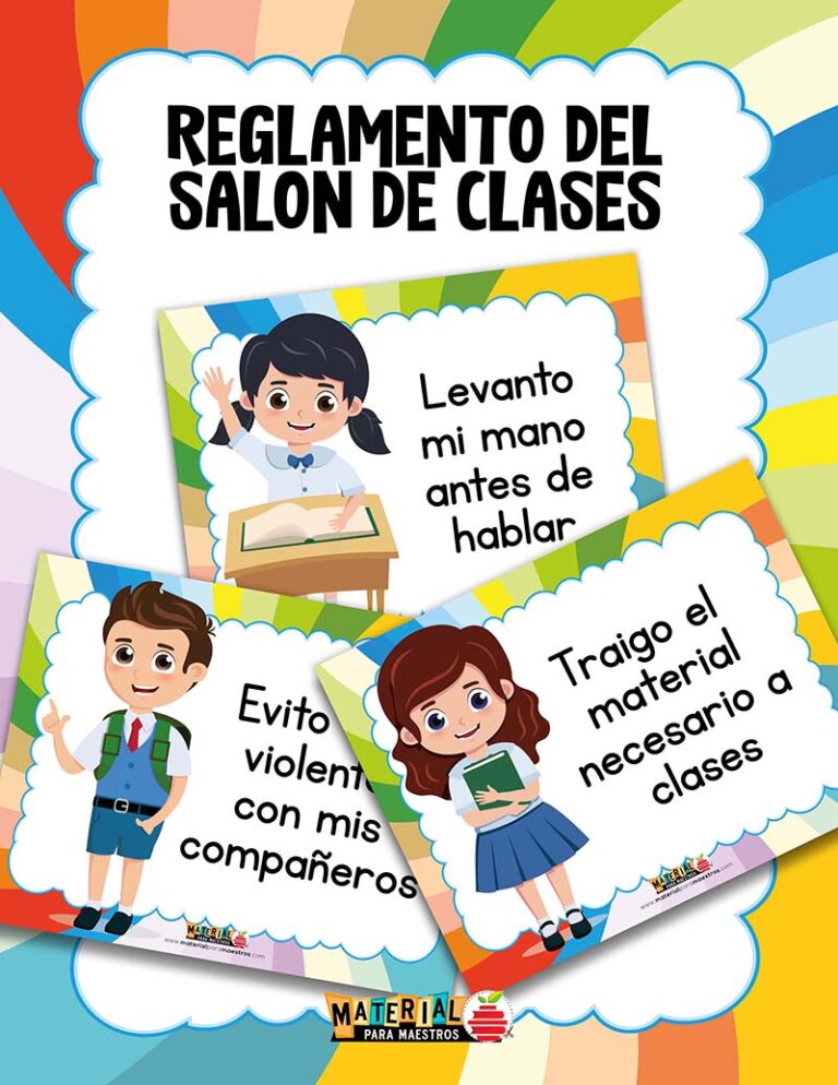 Reglamento del salón de clases - Material para Maestros