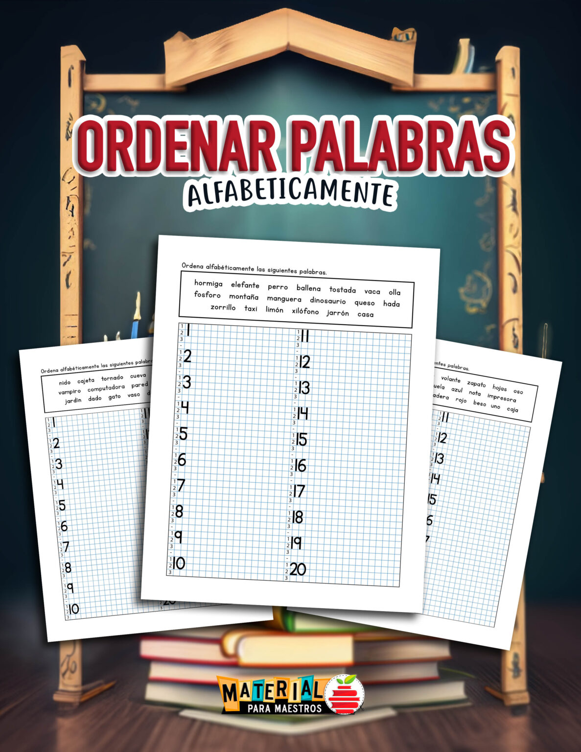 Ordenar palabras alfabéticamente - Material para Maestros