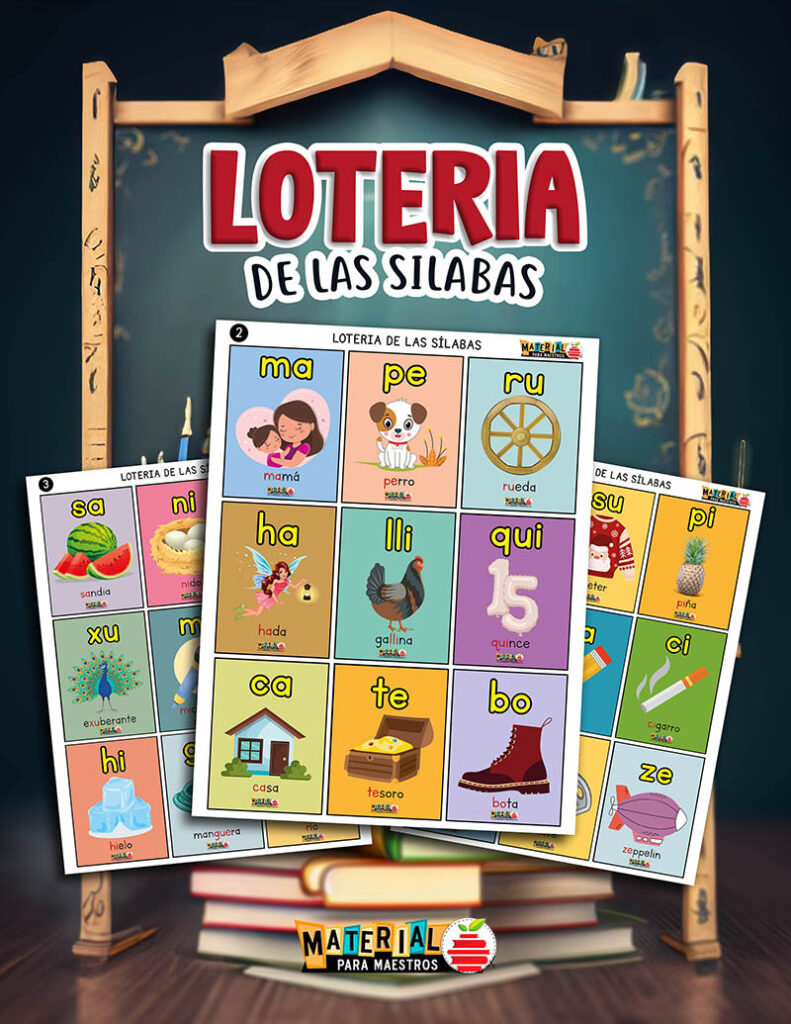 Lotería para enseñar las sílabas jugando - Material para Maestros