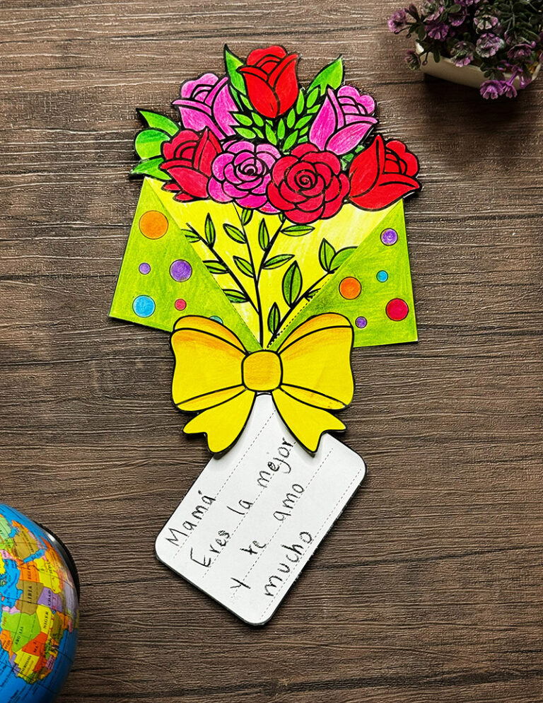 Tarjeta Floral Para El Día De Las Madres Material Para Maestros