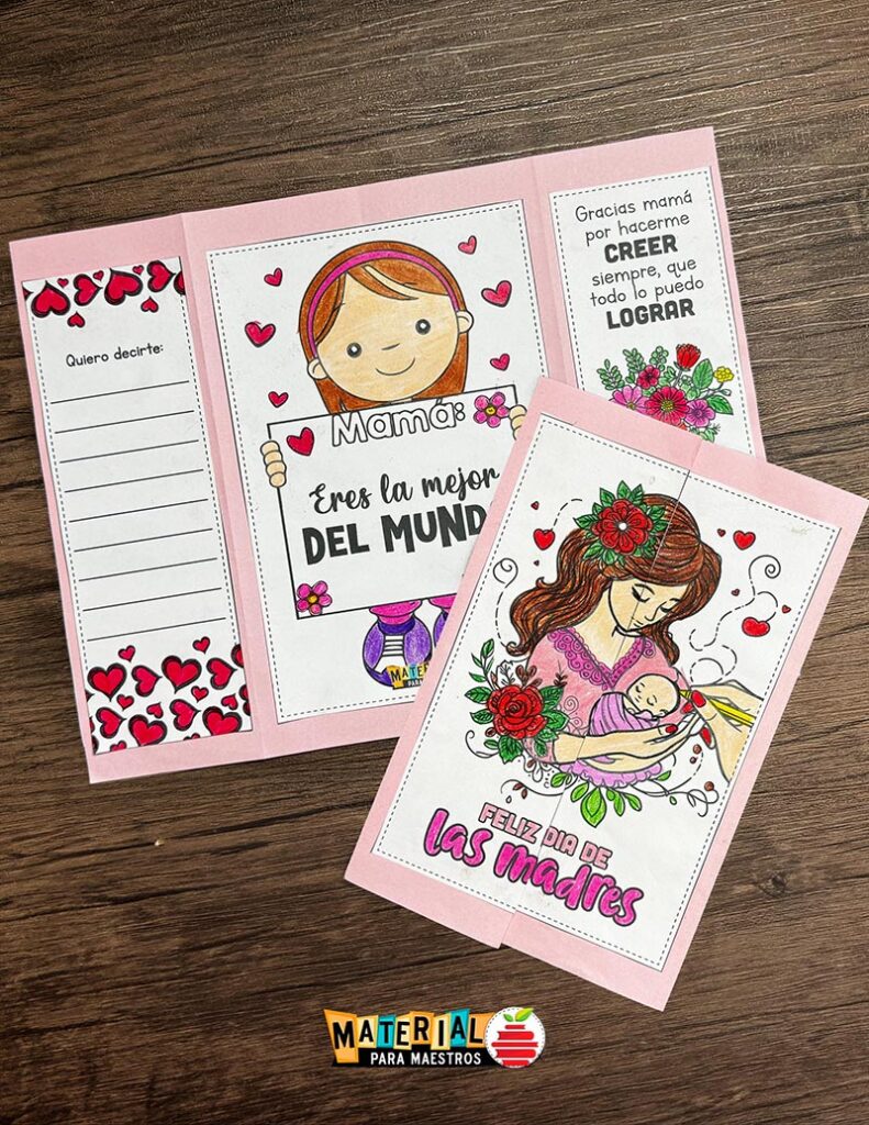 Tarjeta del día de las madres - Material para Maestros