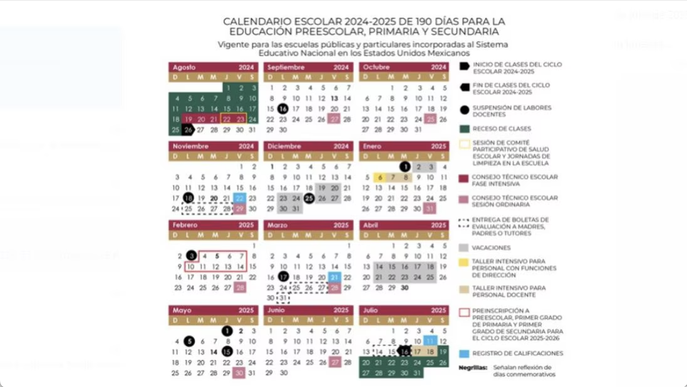 SEP alista calendario escolar 2024-2025; conoce puentes, vacaciones y ...