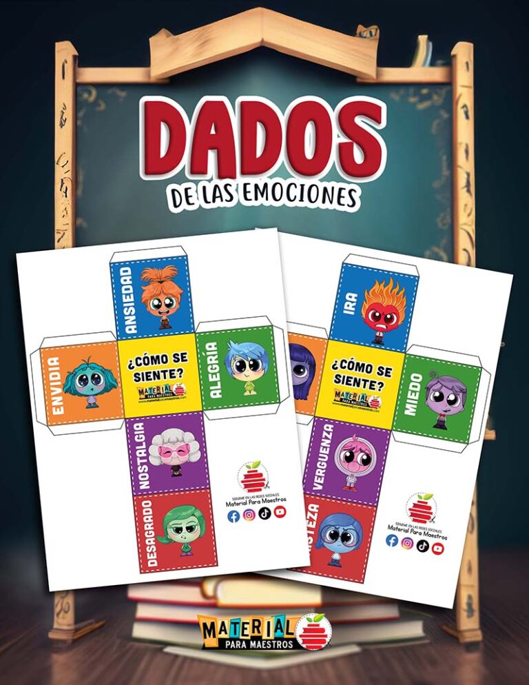 Dados de las emociones con temática de Intensa-mente - Material para ...