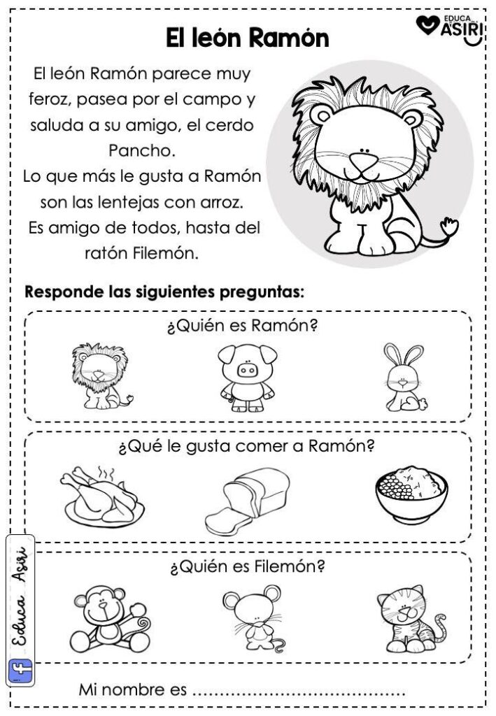 Lecturas de comprensión lectora para 1° y 2° grado - Material para Maestros