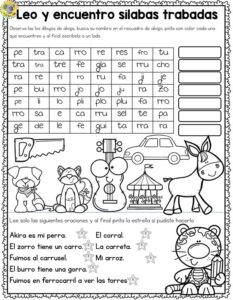 Leo y encuentro las sílabas trabadas - Material para Maestros