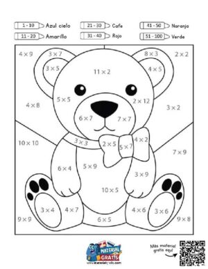 Coloreo y estudio las tablas de multiplicar - Material para Maestros