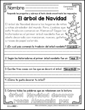 Lecturas de comprensión lectora con temática navideña - Material para ...