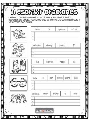A escribir oraciones - Material para Maestros