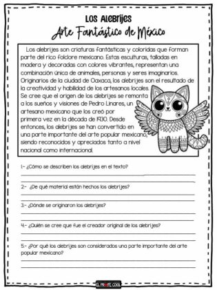 Lecturas de comprensión lectora sobre México - Material para Maestros