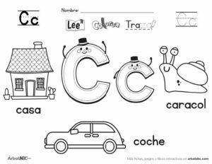 Cuaderno lee, traza y colorea el abecedario - Material para Maestros