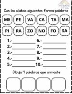 Formar palabras combinando sílabas - Material para Maestros