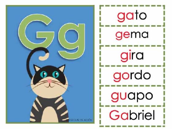 Gran silabario de sílabas simples y trabadas - Material para Maestros