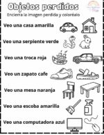 Lee la oración y colorea el dibujo correcto - Material para Maestros