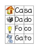 Rompecabezas para formar palabras con sílabas - Material para Maestros