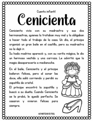 Actividades para trabajar el cuento de Cenicienta - Material para Maestros