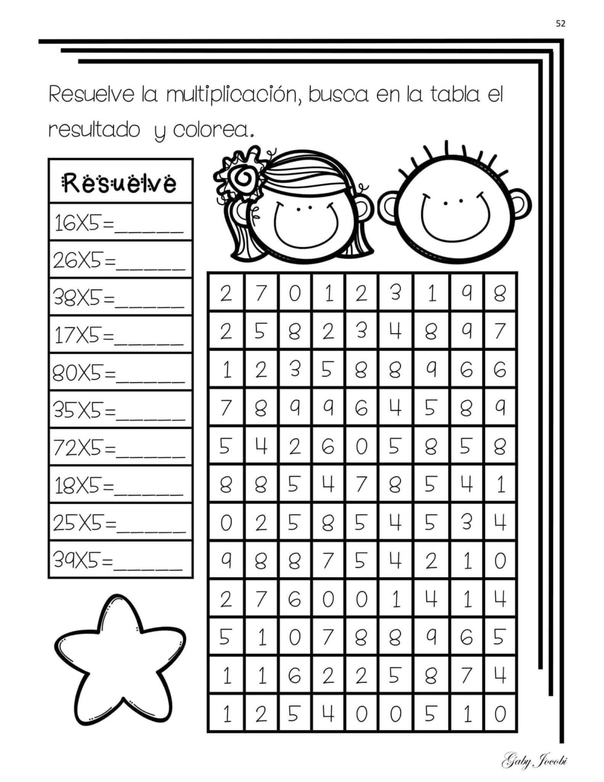 Sopa de números para practicar las multiplicaciones - Material para ...