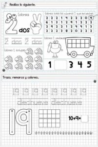 Cuaderno para aprender los números del 1 al 20 - Material para Maestros