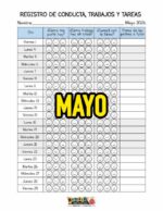 Registro de conducta, trabajos y tareas – Mayo 2026 - Material para ...