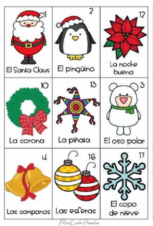 Lotería navideña - Material para Maestros